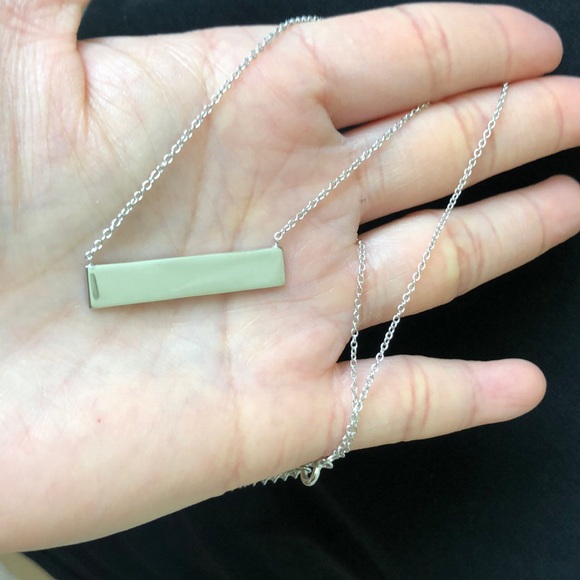 Jewelry | 925 Sterling Silver Geometric Rectangular Necklace | Poshmark